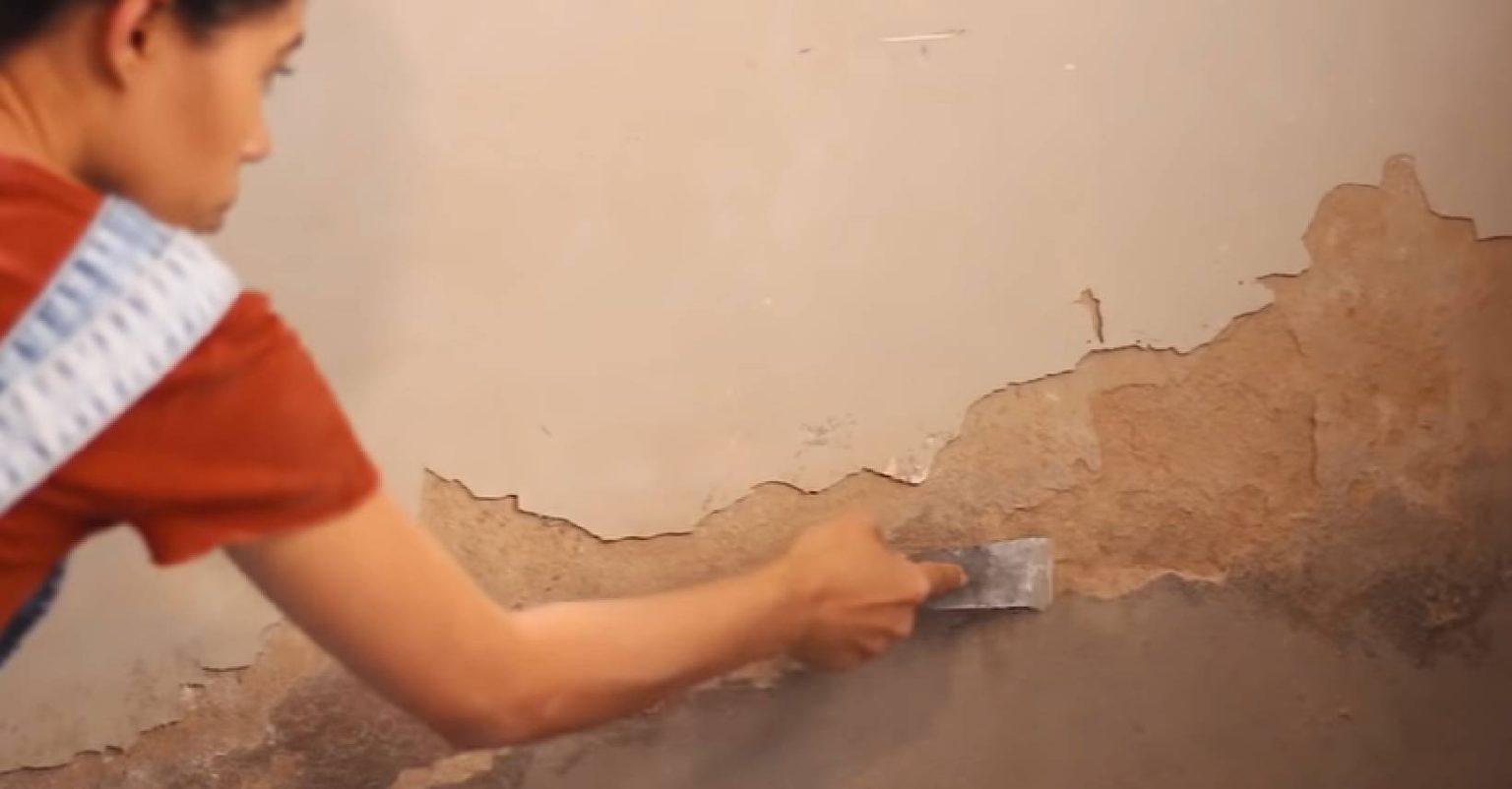 O truque secreto para consertar a parede descascada por causa da ...