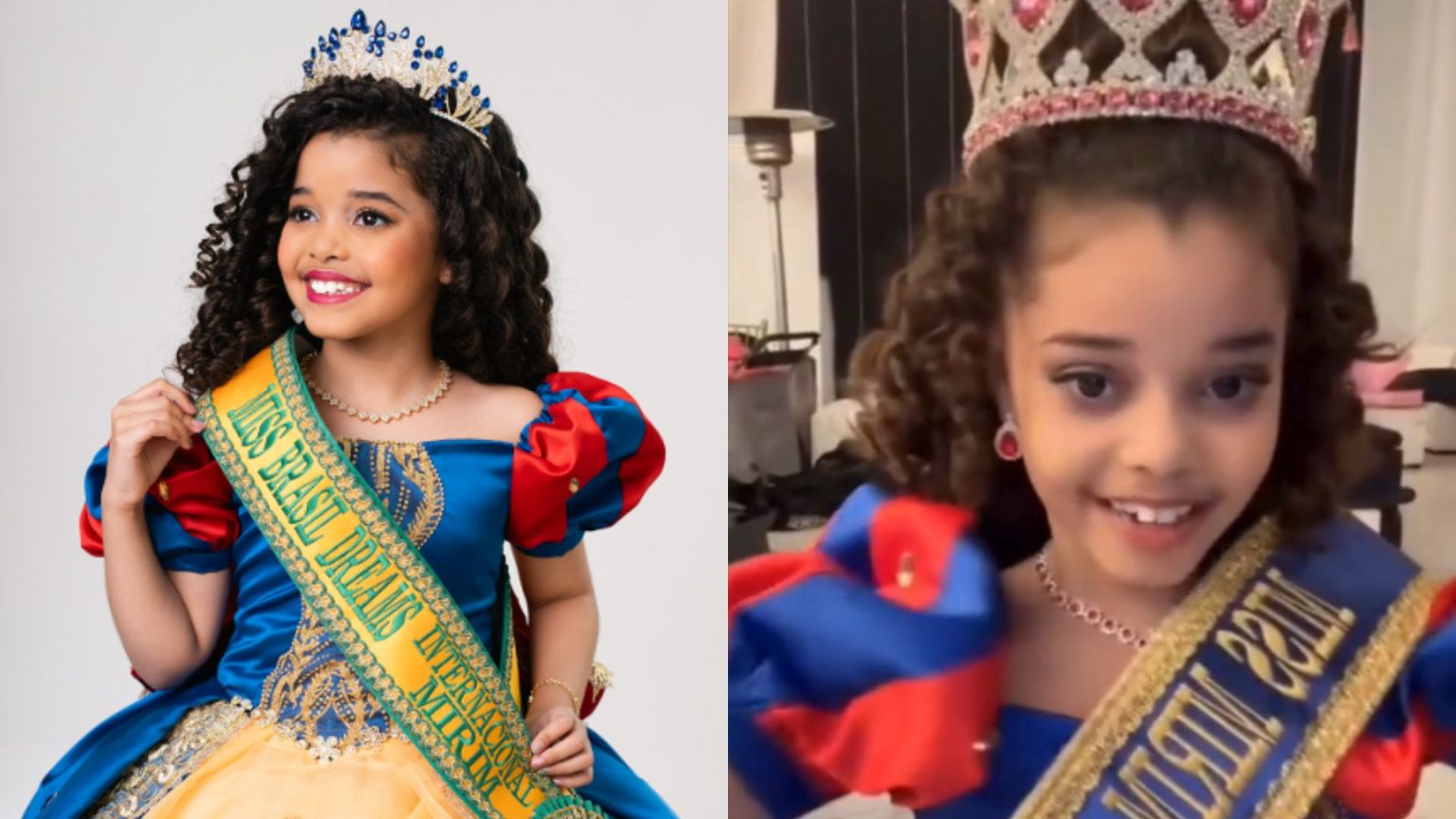 Aos sete anos, goiana representa o Brasil em concurso de beleza ...